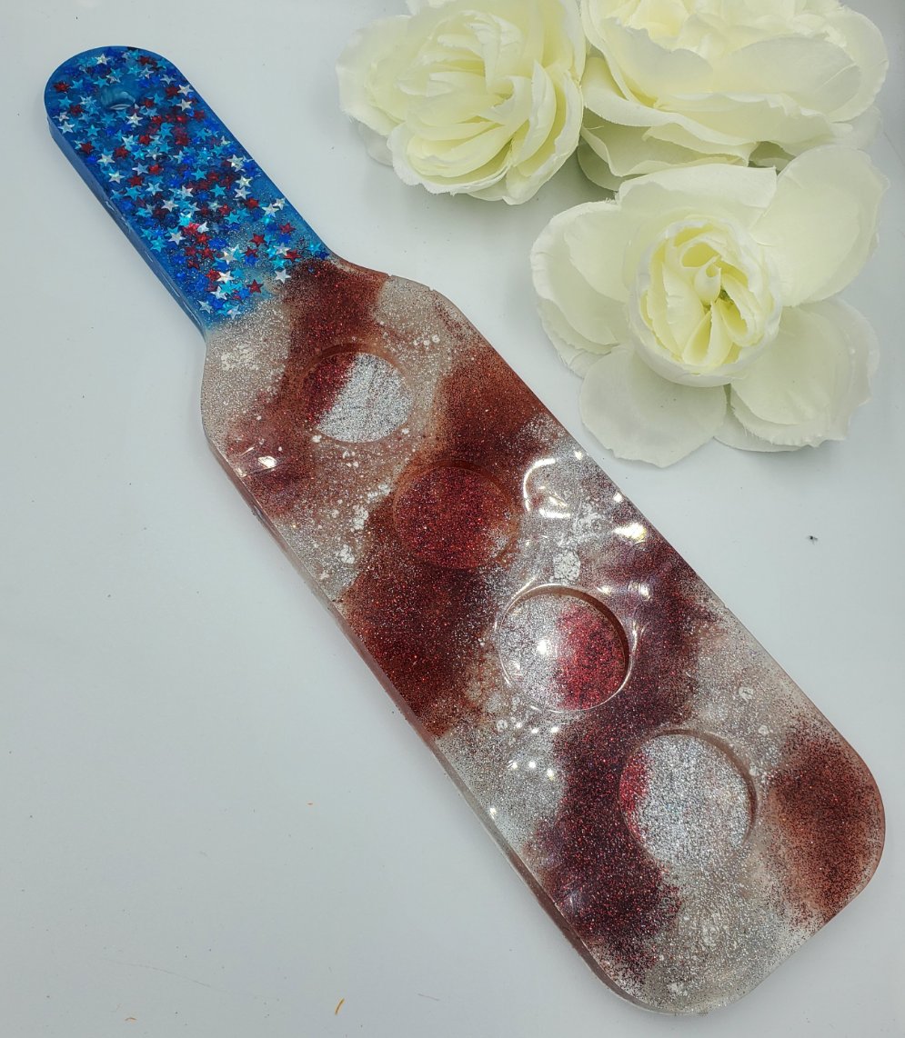 Shot Glass Paddle - Red, White, & Blue – Sapphire-Passion
